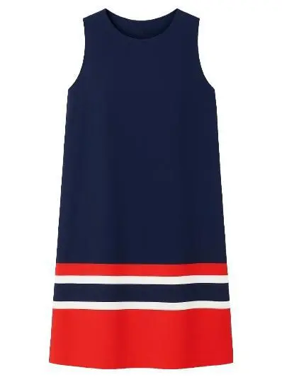 CONQUISTA Sleeveless Panel Dress - Blue