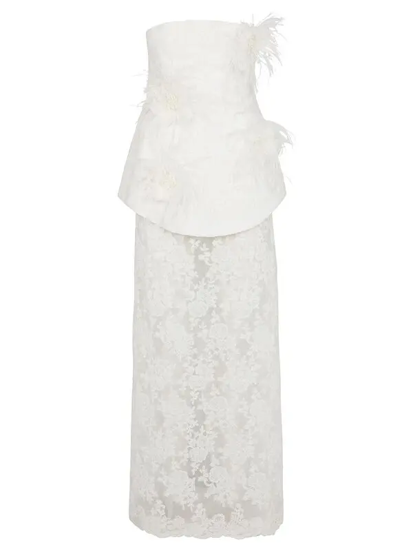 DELFI COLLECTIVE Monroe Lace Panel Dress - White