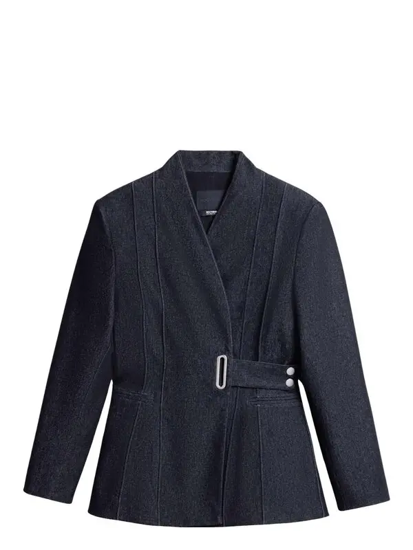NOCTURNE Belted Tailored Blazer - Black