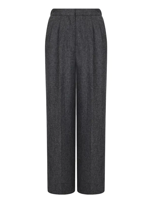 TRIONA Bridget Wide Leg Trousers - Grey/black