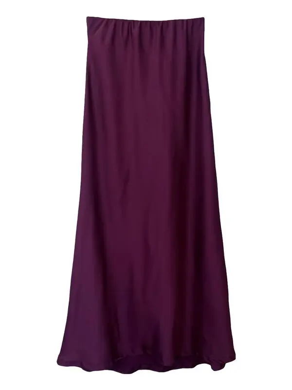 L2R THE LABEL Amal Satin Slip Skirt - Red