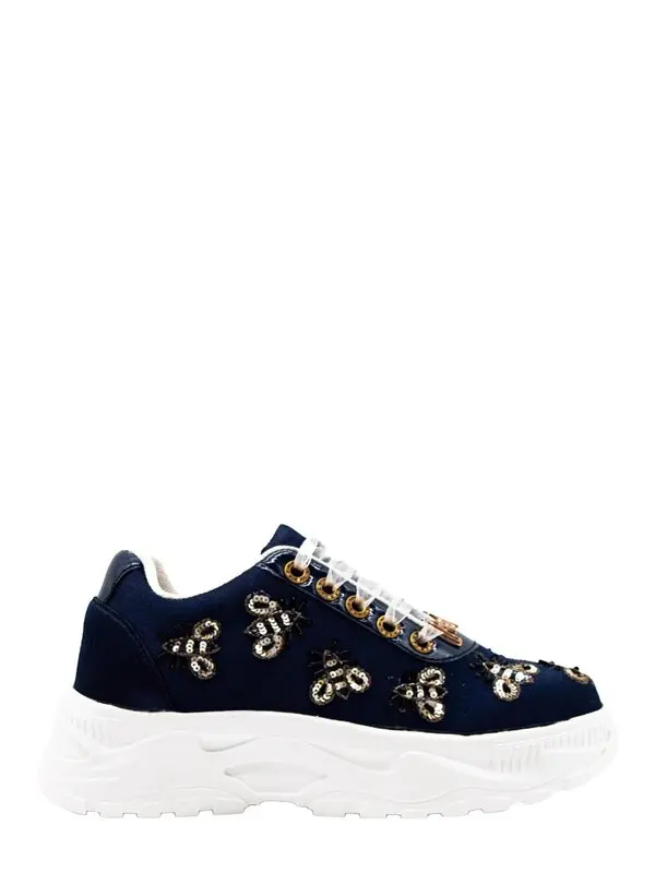 RETTROSE Kennedy Embellished Trainer - Blue