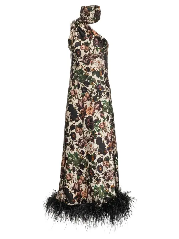 VASILIKI ATELIER Liya Asymmetric Maxi Dress - Black