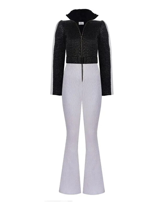 NUR KARAATA White / Black Val'd Isére Skisuit - White/black