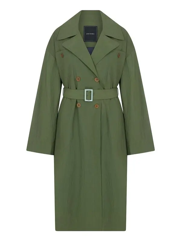 GUAJ LONDON Maple Trench Coat - Green