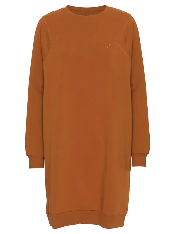 GROBUND Selma Long Sleeve Sweatshirt Dress - Orange