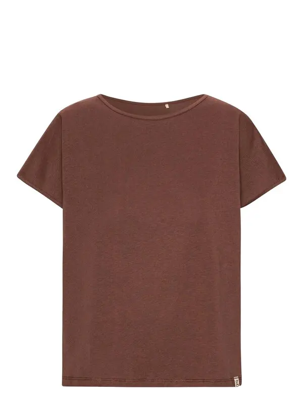 GROBUND Karen Short Sleeve T-shirt - Brown