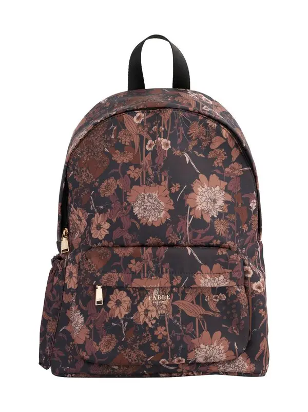 FABLE ENGLAND Deco Blooms Large Backpack - Brown/black