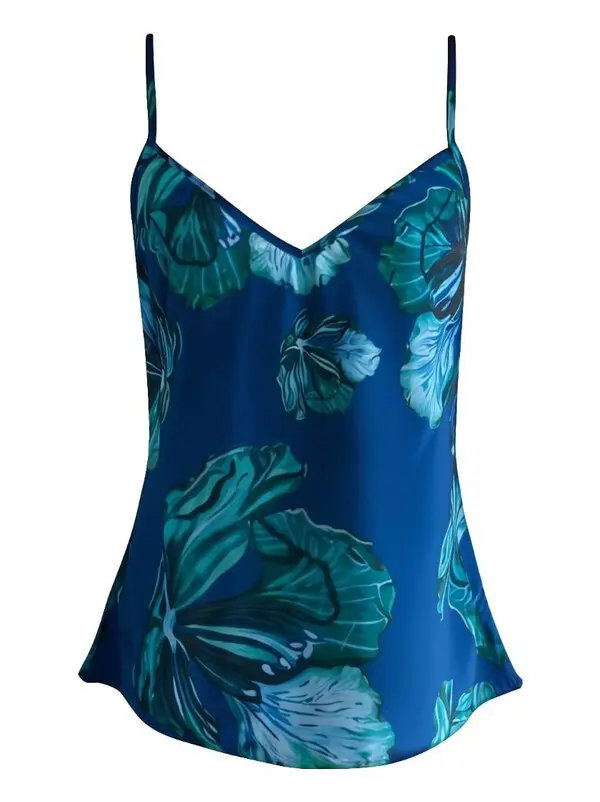 JANARA JONES Floral Print Cami Top - Blue