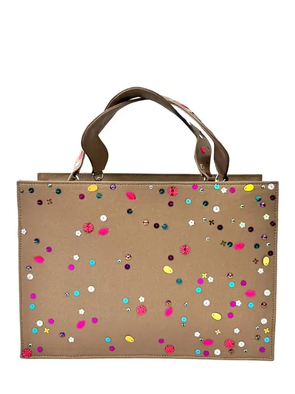 SIMITRI Grey / Gold Bageecha Tote Bag - Grey/gold