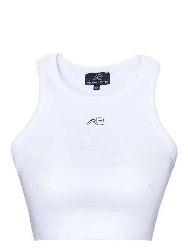 ARIANA BESTEPE Amara Crop Top - White