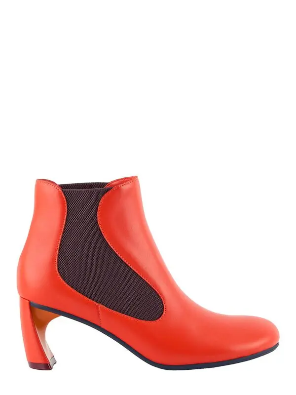 United Nude Zuma Flow Mid Ankle Boots - Red/orange