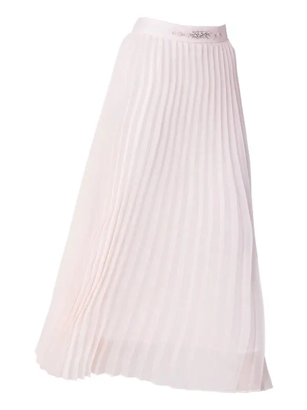 SMART AND JOY Organza Pleated Midi Skirt - Orange