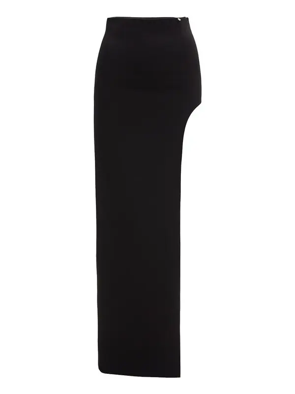 NISSA High-waisted Maxi Skirt - Black