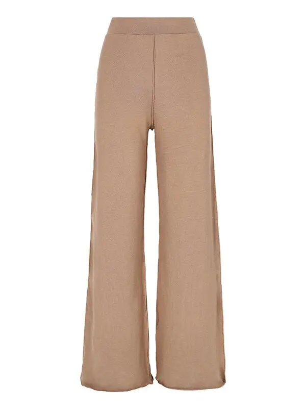 MANDRAGORA Cotton Straight Leg Trousers - Brown