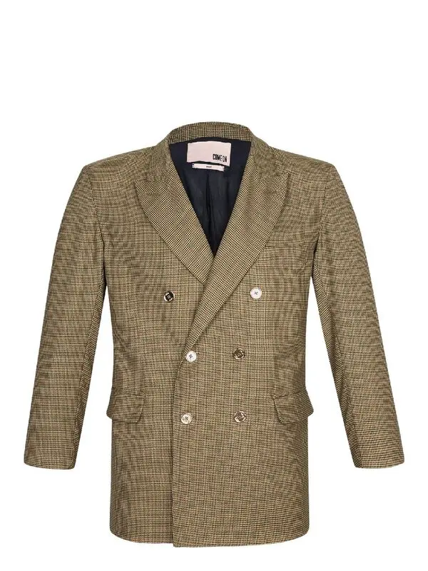 COME ON Allegro Double-breasted Blazer - Brown
