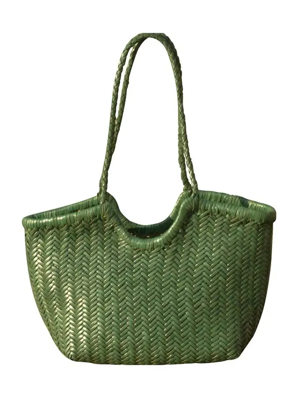 RIMINI Vittoria" Woven Leather Handbag - Green