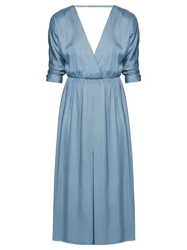 UNDRESS Ciara Oversized Kimono Sleeve Midi Dress - Blue