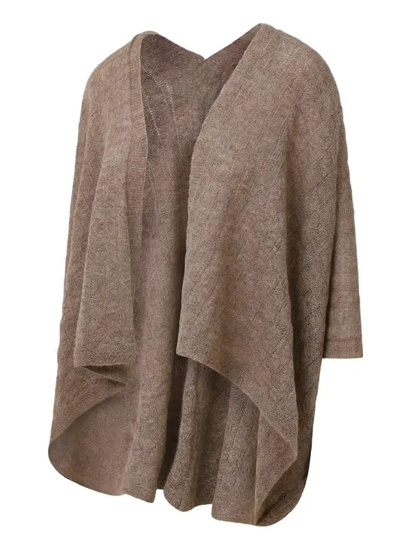 ALPACA APPAREL Mink Blend Cape - Grey