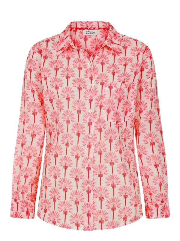 LUELLA FASHION Neutrals Biarritz Printed Cotton Shirt - Red