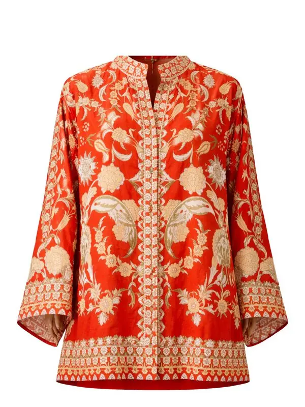 RAISHMA Sapphira Printed Shirt - Orange