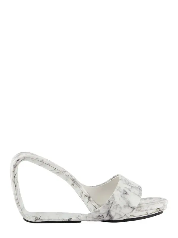 United Nude Mobius Hi Marble Sandals - White