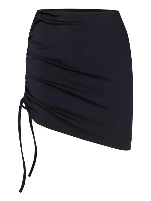 PCFG Adjustable Hem Drawstring Mini Skirt - Black