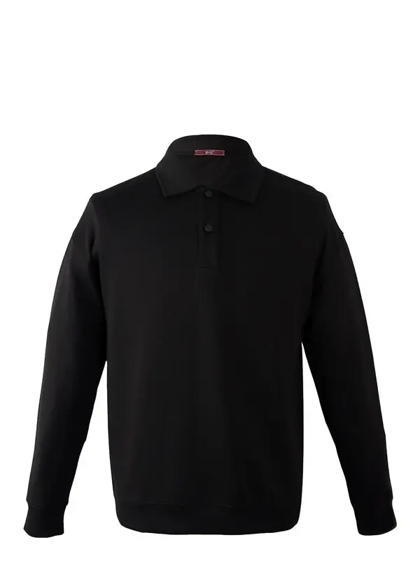 DAVID WEJ Alexander Polo Sweat Shirt - Black