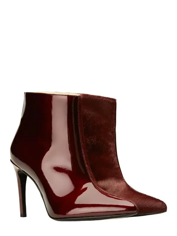 ROSAMUND MUIR LONDON Paulina Duo Texture Ankle Boots - Red