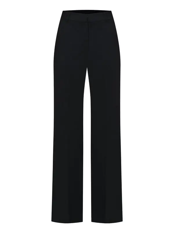 MAVLO Tailored Boot-cut Crepe Pants - Black