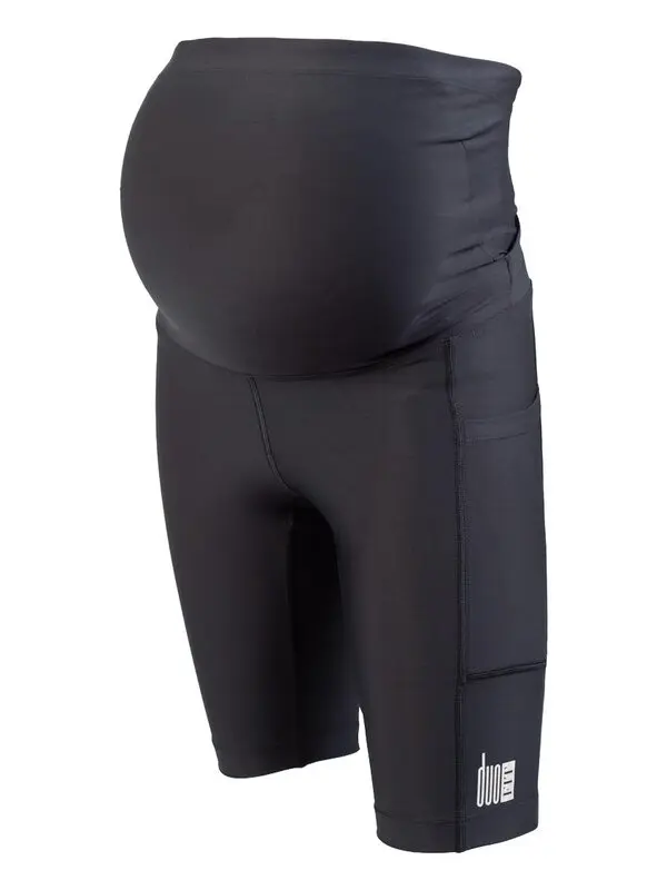 DUOFIT MATERNITY ACTIVEWEAR Bobbi Maternity Biker Shorts - Black