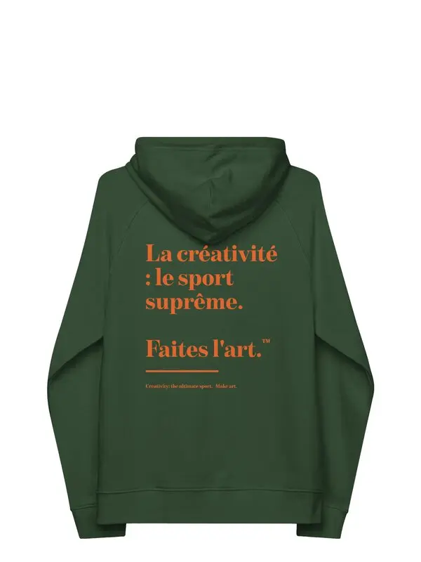 ANCHOR & CREW Make Art Creative Standard Organic Cotton Hoodie - Green
