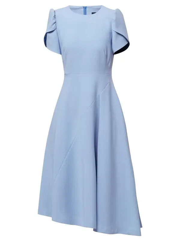 HELEN MCALINDEN Vera Forget Me Knot Fit-and-flare Dress - Blue