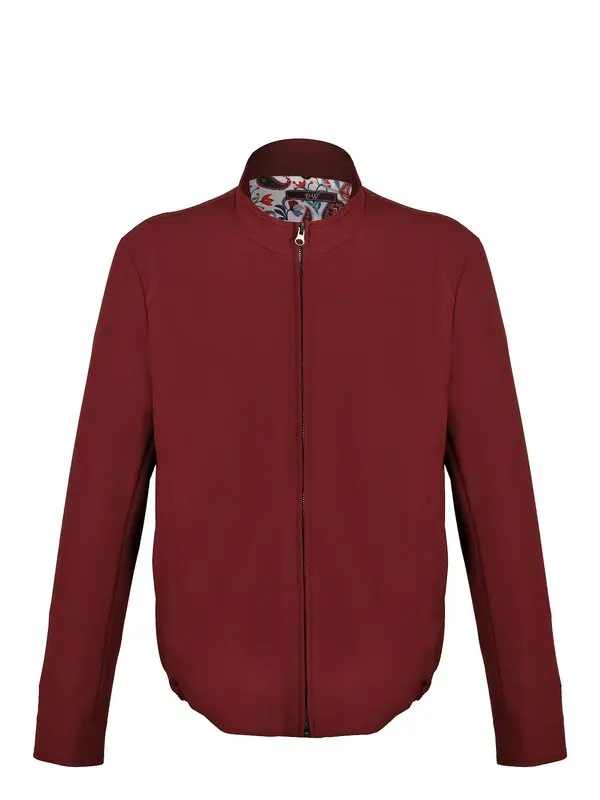 DAVID WEJ Ashford Relaxed Zip-through Jacket - Red