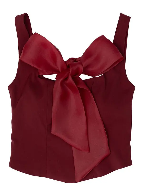 28NATELIER Knotty N Nice Top - Red