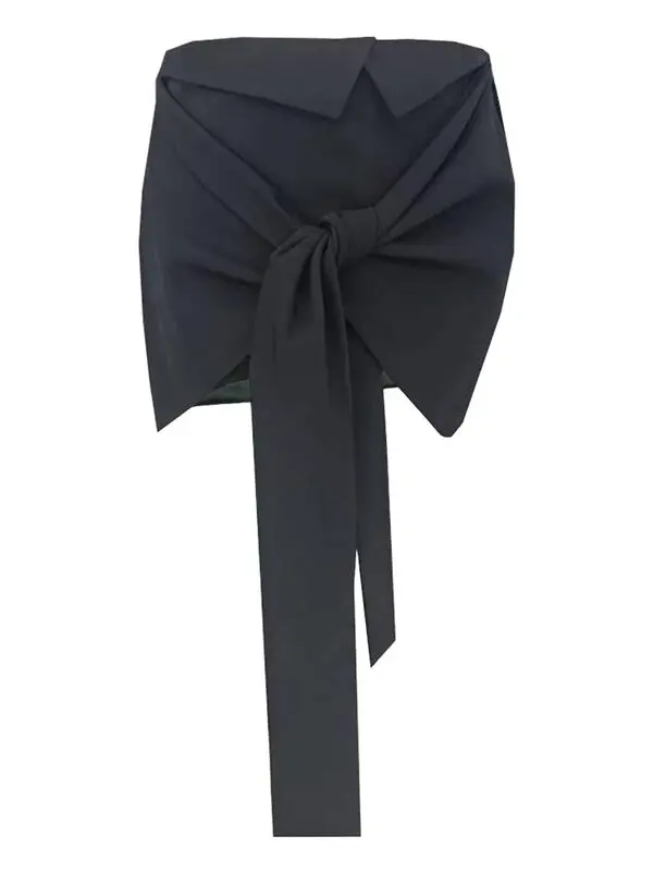 SALTEYE STUDIO Blazer Wrap Mini Skirt - Black