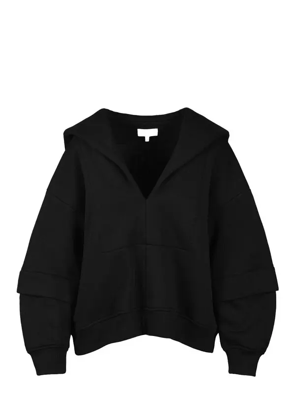 IOANA CIOLACU V-neck Capeshirt - Black