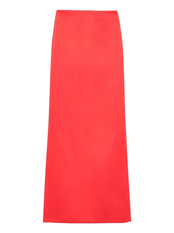NISSA High-waisted Taffeta Maxi Skirt - Red