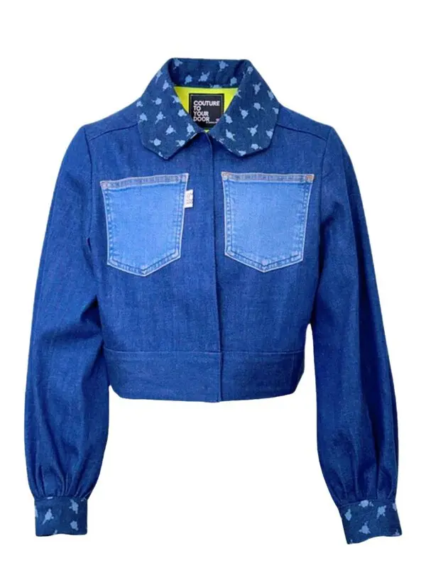 COUTURE TO YOUR DOOR Upcycled Denim Jacket - Blue