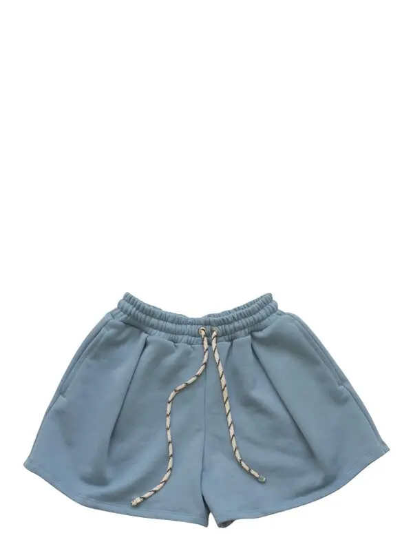 BRADFORD ROW Aphrodite Pleated Shorts - Blue