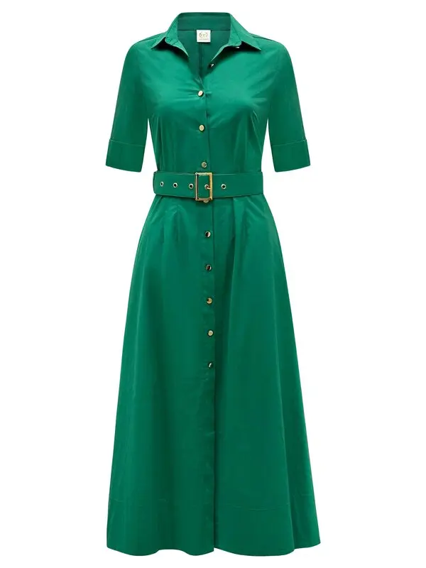 WHY MARY Kate Shirt Dress - Green