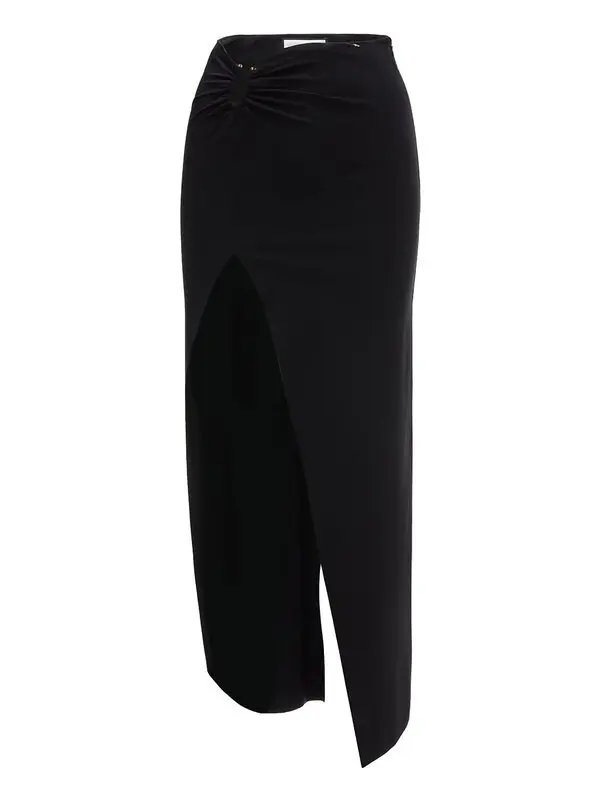 NISSA High-waisted Midi Skirt - Black