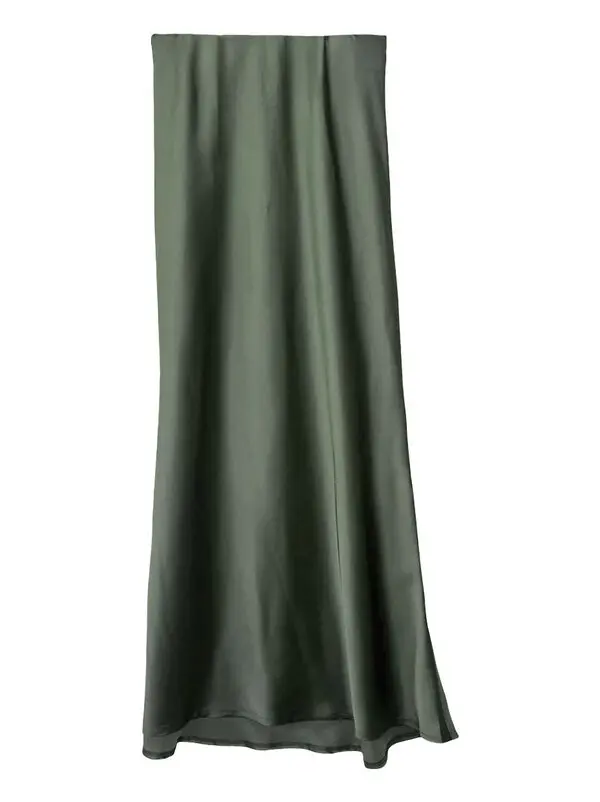 L2R THE LABEL Satin Slip Skirt - Green