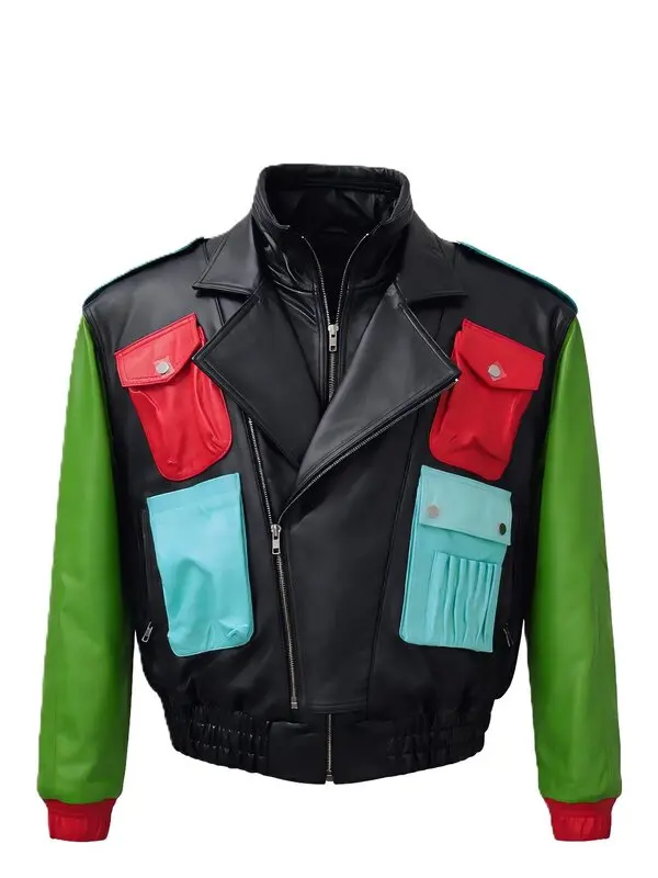 ZASTASTUDIO The Wizard Two Upcycled Leather Bomber Jacket - Black