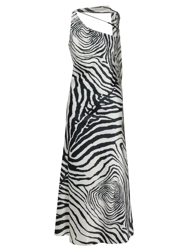 DELFI COLLECTIVE Nairobi Zebra Print Dress - White/black