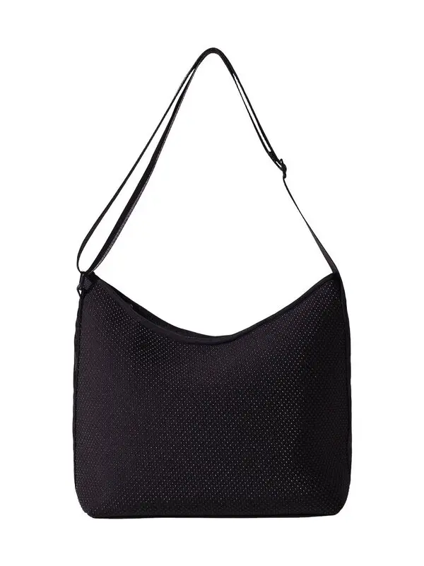 POP UPS BRAND Dotted Hobo Crossbody Bag - Black
