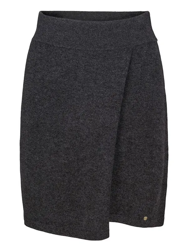 TIRILLM Anette Merino Wool Wrap Skirt - Grey
