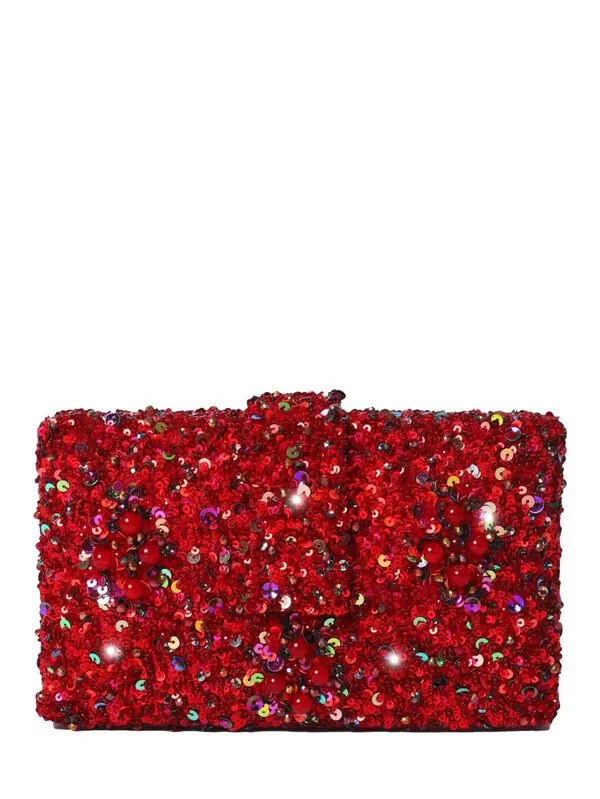 SIMITRI Garnet Kitsch Clutch - Red