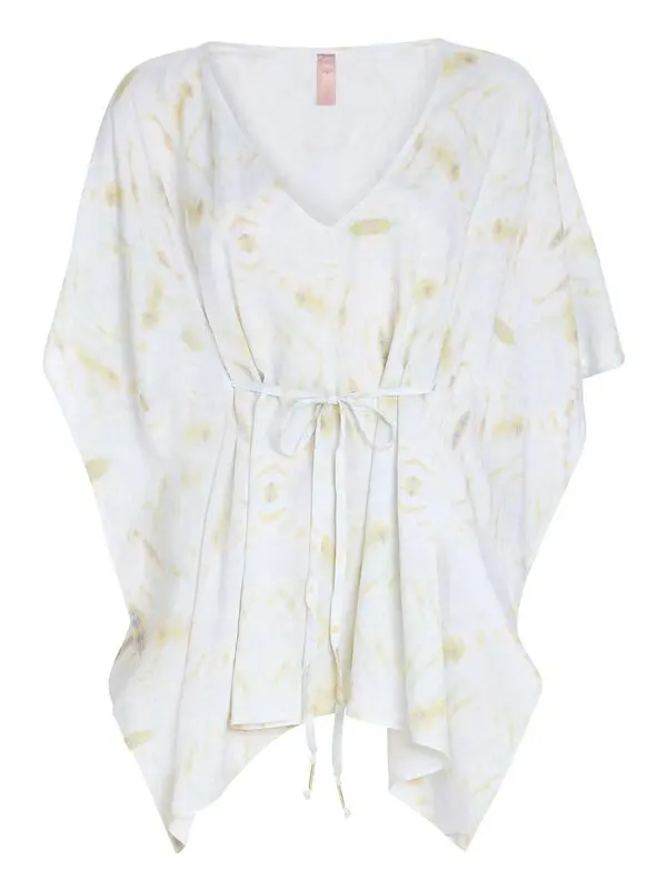 MARLEI Tie & Dye Kaftan Cover-up - Blue/white