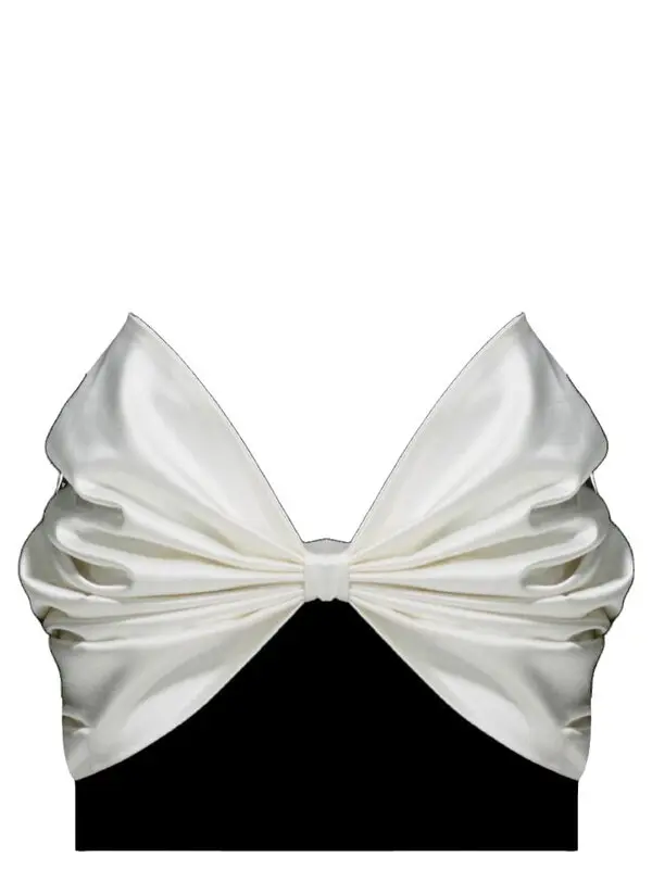 NUR KARAATA Mini Dress With Bow Detail - Black/white